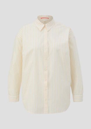 QS by s.Oliver Langarmbluse Bluse Hemd mit verl&auml;ngertem R&uuml;ckensaum
