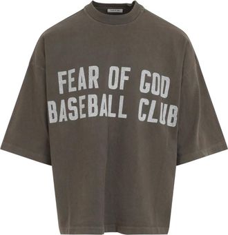 Fear of God Homme, Tops, Brun, Taille: M Baseball Club Short Sleeve Tee