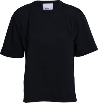 Erika Cavallini Semi Couture Femme, Tops, Noir, Taille: 38 FR About a Boy Oversized Crewneck T-shirt