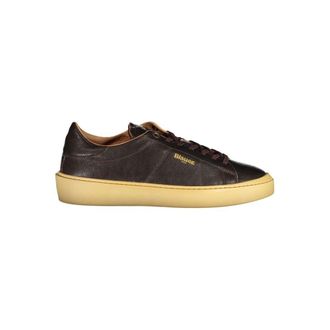 Blauer B122 Sneakers aus braunem Leder Lowtops