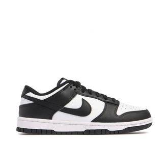 Nike Femme, Chaussures, Noir, Taille: 38 1/2 EU Baskets en Cuir Blanc avec Détails Noirs