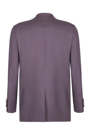 Gucci Double-Breasted Polyester Blazer - Purple