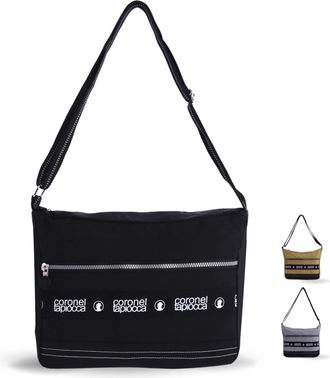 Coronel Tapiocca Womens Bandolera Albertina Damen-Umh&auml;ngetaschen, Schwarz