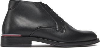 Tommy Hilfiger Schnürschuhe Tommy Hilfiger Core Rwb Hilfiger Lth L Boot FM0FM04804 Schwarz