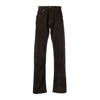 President's Pantalon en velours c&ocirc;tel&eacute; &agrave; c&ocirc;tes diagonales Cliff Ps - Homme - Jeans - Brun - Taille: W31