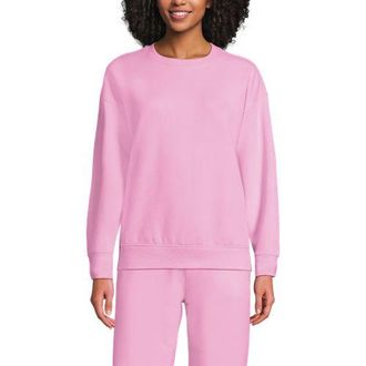 Lands End Sweatshirt SERIOUS SWEATS, Damen, Gr&ouml;&szlig;e:48-50 regular, Pink, Elasthan/Baumwoll-Mischung/Polyester-Mischung, by Lands End