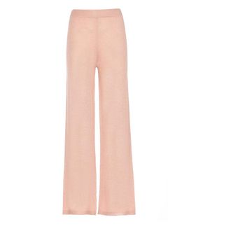 KANGRA Femme, Pantalons, Rose, Taille: 44 FR Pantalon Rose en Cachemire et Viscose avec Lurex