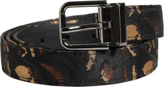 Dolce & Gabbana Femme, Accessoires, Multicolore, Taille: ONE Size Jacquard Metal Buckle Belt