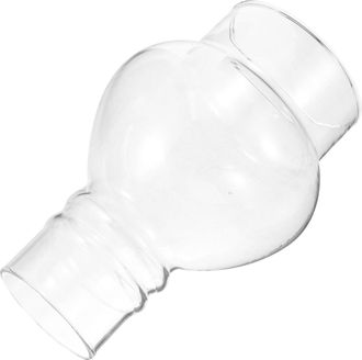 Cabilock Transparenter Glas-öllampenschirm Winddicht Hitzebeständig Klarer Runder Lampenschirm ø Für Petroleumlampen Vintage Öllampen Zubehör