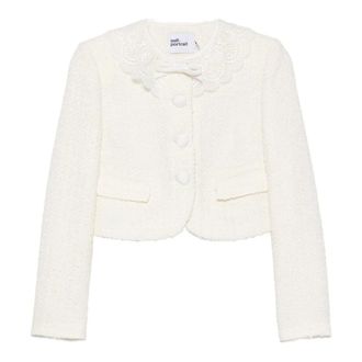 Self Portrait Femme, Vestes, Blanc, Taille: 38 FR Blazers