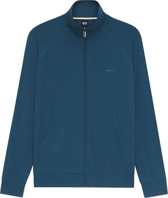 HUGO BOSS Homewear-Sweatjacke mit Logo-Stickerei in