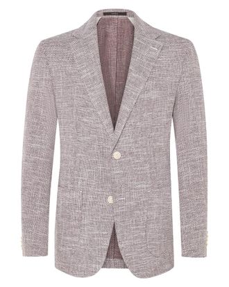 Windsor Ungef&uuml;ttertes Baumwollsakko mit Leinen und Stretch, Shaped Fit in