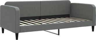 vidaXL Tagesbett Dunkelgrau 90x200 cm Stoff vidaXL