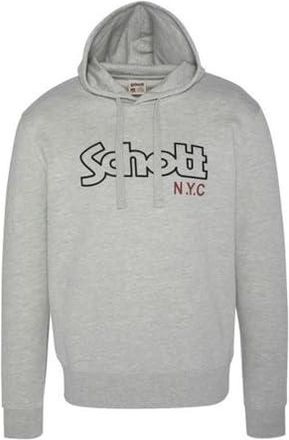Schott NYC Sweat à Capuche Gris Homme Schott Vintage Gris XL