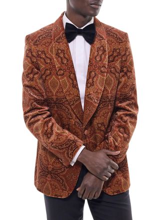 Fursac Veste de smoking ajust&eacute;e en velours - Taille 44 - Homme