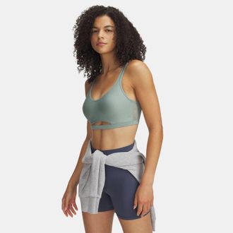 Under Armour Infinity Low Mesh Sport-BH für Damen Silica Grün / Silica Grün XL D-DD