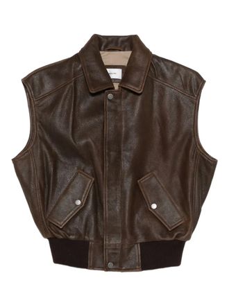Haikure veste sans manches Val en cuir - Marron