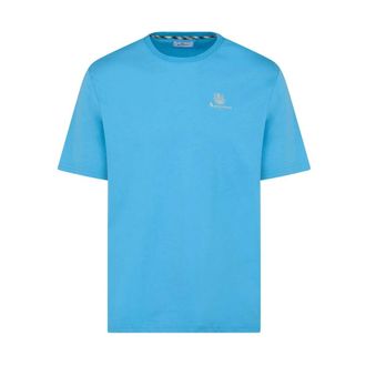 Aquascutum Homme, Tops, Bleu, Taille: 2XL T-shirt &agrave; Col Rond
