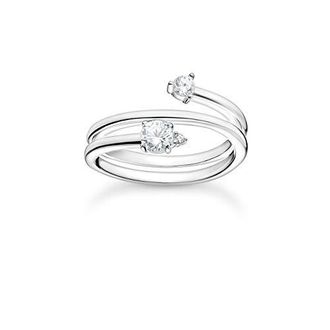 Thomas Sabo Dames Argent Sterling Oxyde de Zirconium Bague - TR2357-051-14-58