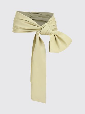 Chlo&eacute; Ceinture drap&eacute;e en cuir dagneau avec fermeture &agrave; nouer
