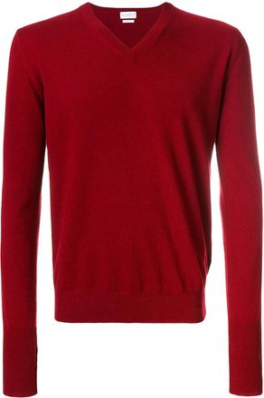 Ballantyne pull en cachemire à col v - Rouge