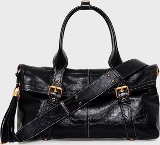 Gerard Darel Sac en cuir effet froiss&eacute; - MONICA - Noir