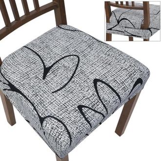 Dioxide Housse de Salle &agrave; Manger &agrave; Imprim&eacute; Tendance Protection Chaise, Housse de Chaise &agrave; Motif Floral Stretch Jacquard Housse pour Chaise Amovibles Universel