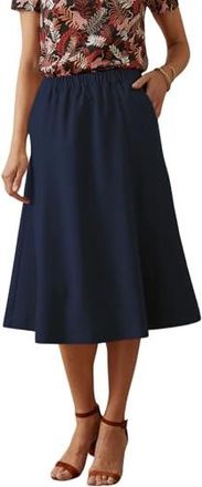 Daxon Jupe &eacute;lastiqu&eacute;e Dos Coupe &eacute;vas&eacute;e - Femme