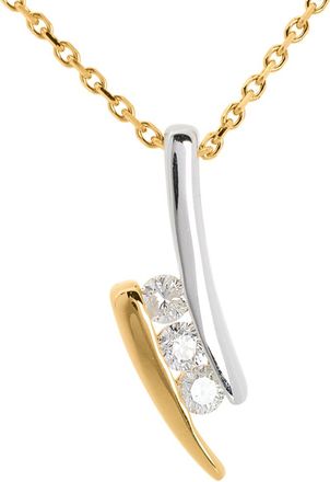 Edenly Halskette Trilogie Kostbarer Kokon - Liebesgedicht - Gelb- und Weißgold - 3 Diamanten - 18 Karat