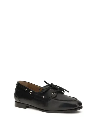 Bally Womens Plume Loafers Black Calf Leather Bos Taurus