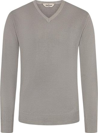 Gran Sasso Leichter Pullover aus feiner Schurwolle mit V-Ausschnitt in