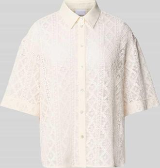 Jake*s Hemdbluse mit Lochstickerei