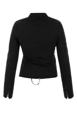 Courr&egrave;ges Womens Black Canvas Jacket Giubbini