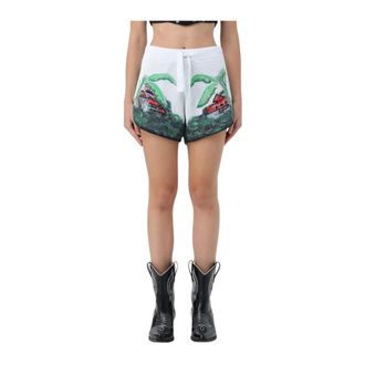 Amiri Femme, Shorts, Multicolore, Taille: 38 FR Shorts Multicolores &agrave; Imprim&eacute; Palmier