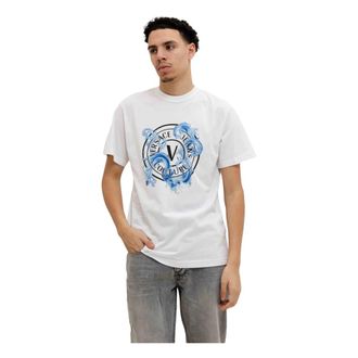 Versace Jeans Couture Cotton Jersey T-Shirt - - Tops - Herren - Wei&szlig; - M