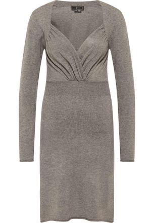 Ikita Damen Strickkleid 11019458-IK01, GRAU Melange, XL/XXL