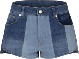 Coperni Femme, Shorts, Bleu, Taille: 38 FR Denim Patchwork Mini Shorts