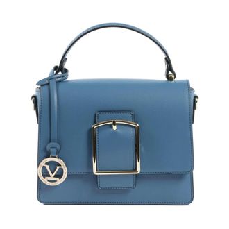 19V69 Femme, Sacs, Bleu, Taille: ONE Size Sac Bandouli&egrave;re en Cuir Bleu avec D&eacute;tail de Boucle