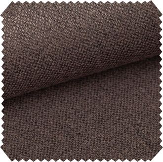 Novely KARBEN Scandi Chic - Polsterstoff in Leinen-Optik - Melierter Möbelstoff - Wolliger Bezugsstoff - Pflegeleichte Meterware 1lfm | Farbe: 13 Dunkelbraun