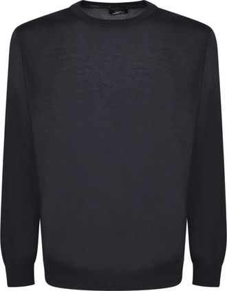 Dell'Oglio Homme, Pulls, Bleu, Taille: M Pull &agrave; col rond et manches longues
