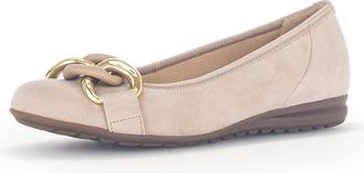 Gabor Damen Klassische Ballerinas, Frauen Flats,Ballett-Schuhe,Ballet-Flats,Ausgehschuhe,Abendschuhe,Slip-ons,Pumps,Oak (Uni+Gold),40 EU / 6.5 UK