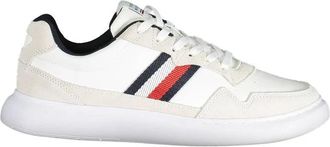Tommy Hilfiger Homme, Chaussures, Blanc, Taille: 42 EU Baskets homme en cuir blanc