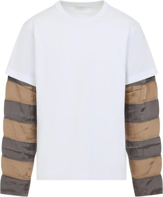 Dries Van Noten Homme, Tops, Blanc, Taille: M T-shirt en coton-viscose
