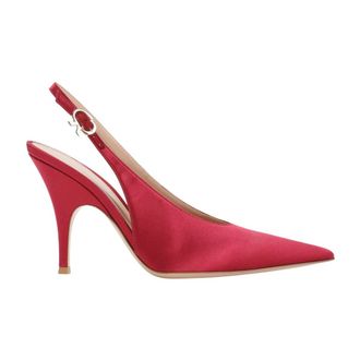 Gianvito Rossi Sofia Sling Crepe Satin Pumps - - Shoes - Damen - Rot - 37 1/2 EU