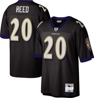 Mitchell & Ness Herren baltimore ravens ed reed T Shirt, Black / Black, XL EU