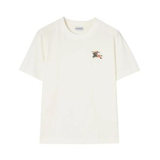 Burberry T-Shirt mit Logo - - Tops - Damen - Wei&szlig; - S