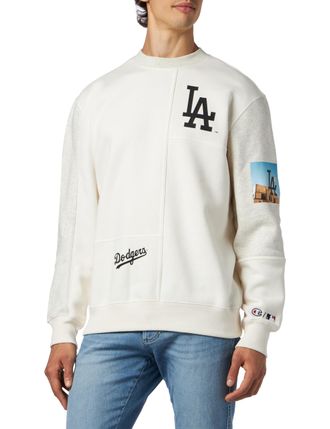 Champion Herren Rochester 1919 MLB - Heavy Powerblend Fleece Crewneck Hoodie, Bianco Panna