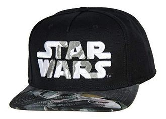 Bioworld Star Wars Casquette de baseball réglable pour adulte Motif Mandalorien Boba Fett Noir