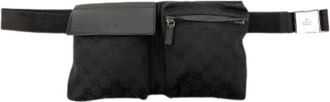 Gucci Sac banane en toile Pre-owned - Femme - Pre-owned - Noir - Taille: ONE Size
