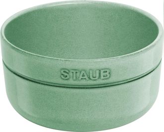 Staub Dining Line Schüssel, 12 cm Salbeigrün Keramik kratzfest